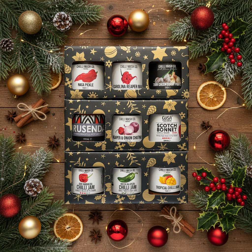 Festive Stack Chilli Gift Set | 9 Jars | Chilli Mash Co.